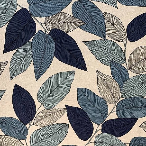 tela hojas azules coleccion organic 2 – Telas La Tonelada