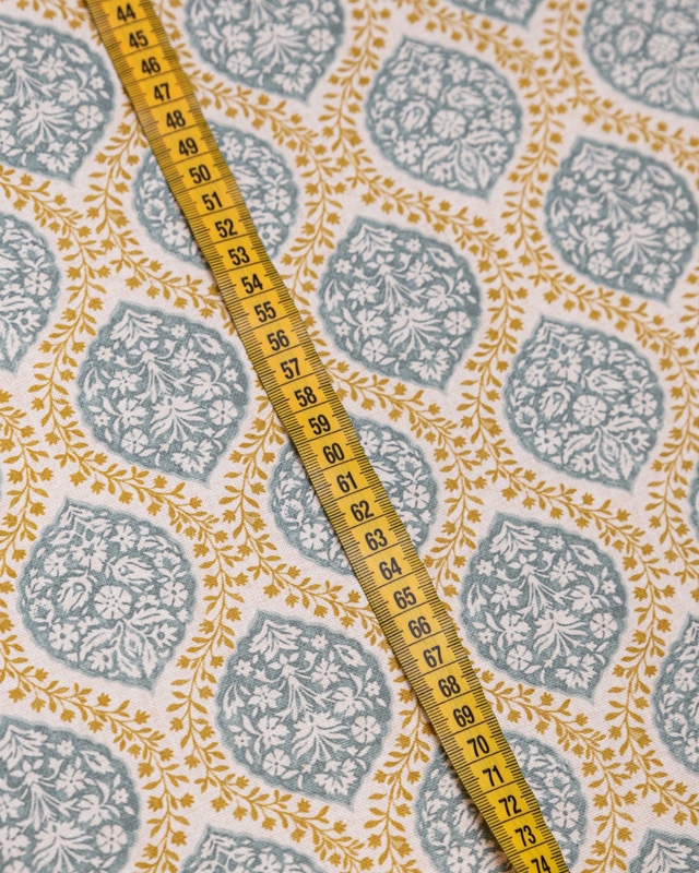 Tela Geo Block Printed Aqua – Telas La Tonelada