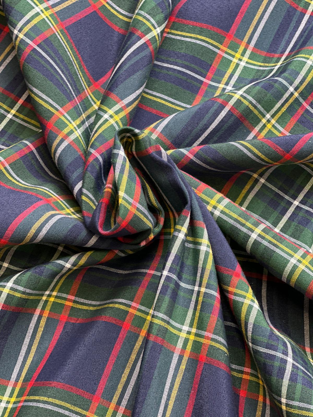 Tela Loneta Cuadro Escoces Azul Grande – Telas La Tonelada